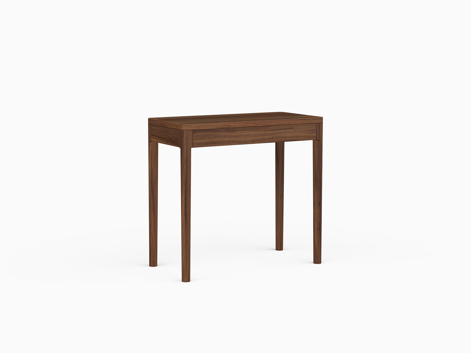 FRONT Rectangular walnut console table with drawers By MOR