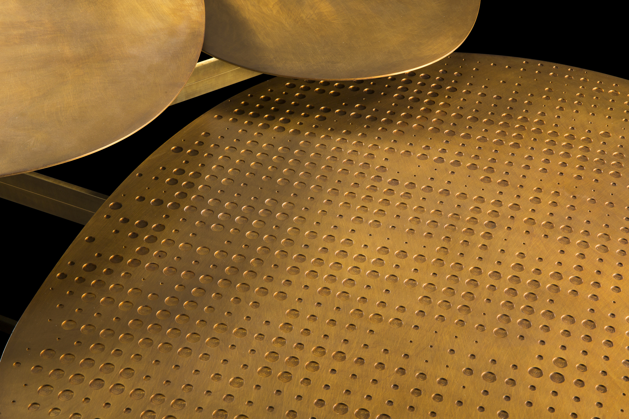 GALAXY Low brass coffee table By Henge | design Massimo Castagna