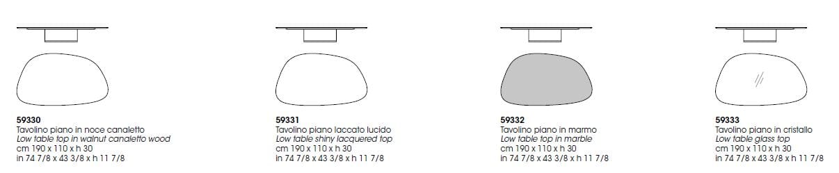 GALET Coffee table for living room By Giorgetti | design Palomba ...