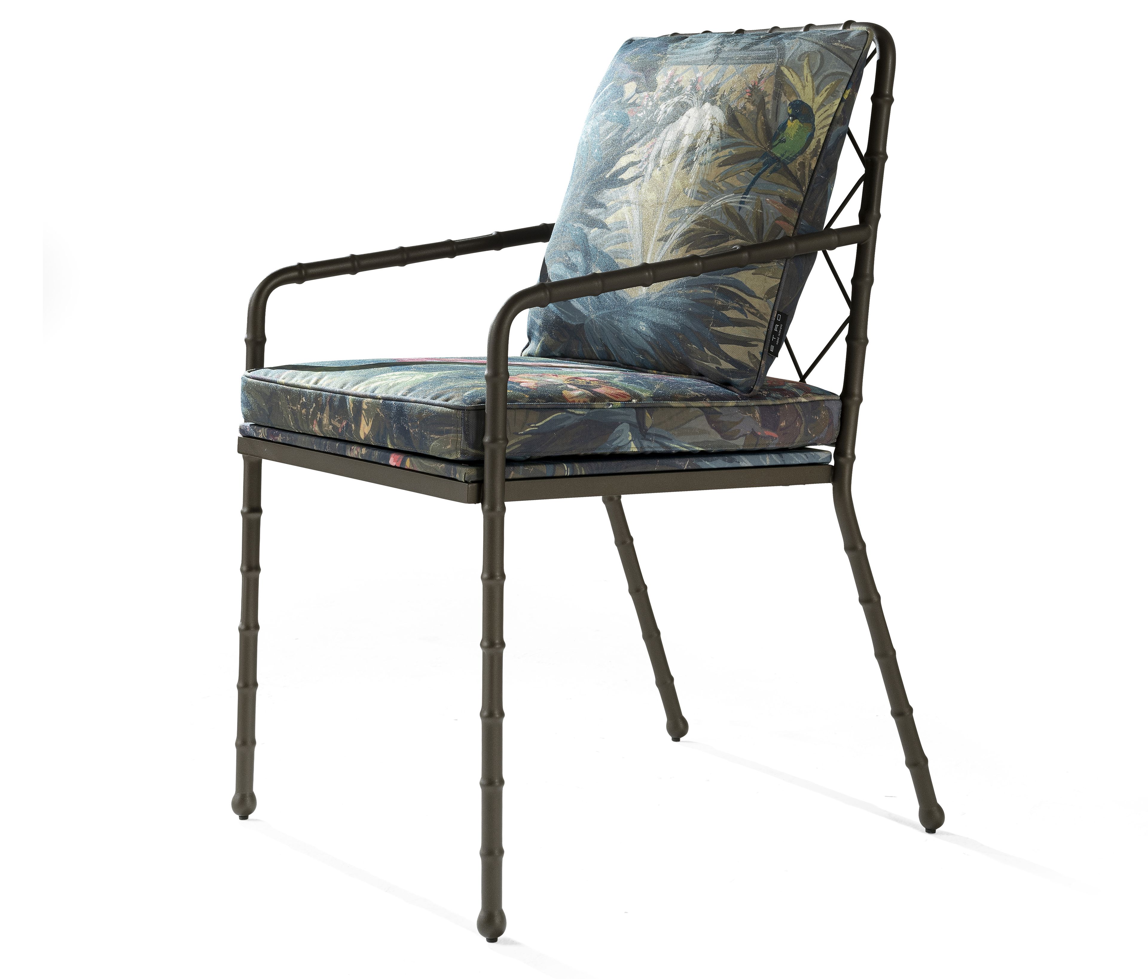TEBE Brass garden chair with armrests By ETRO Home Interiors