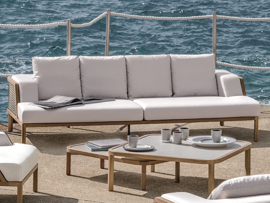 GRAND LIFE 4 seater garden sofa By Ethimo | design Christophe Pillet