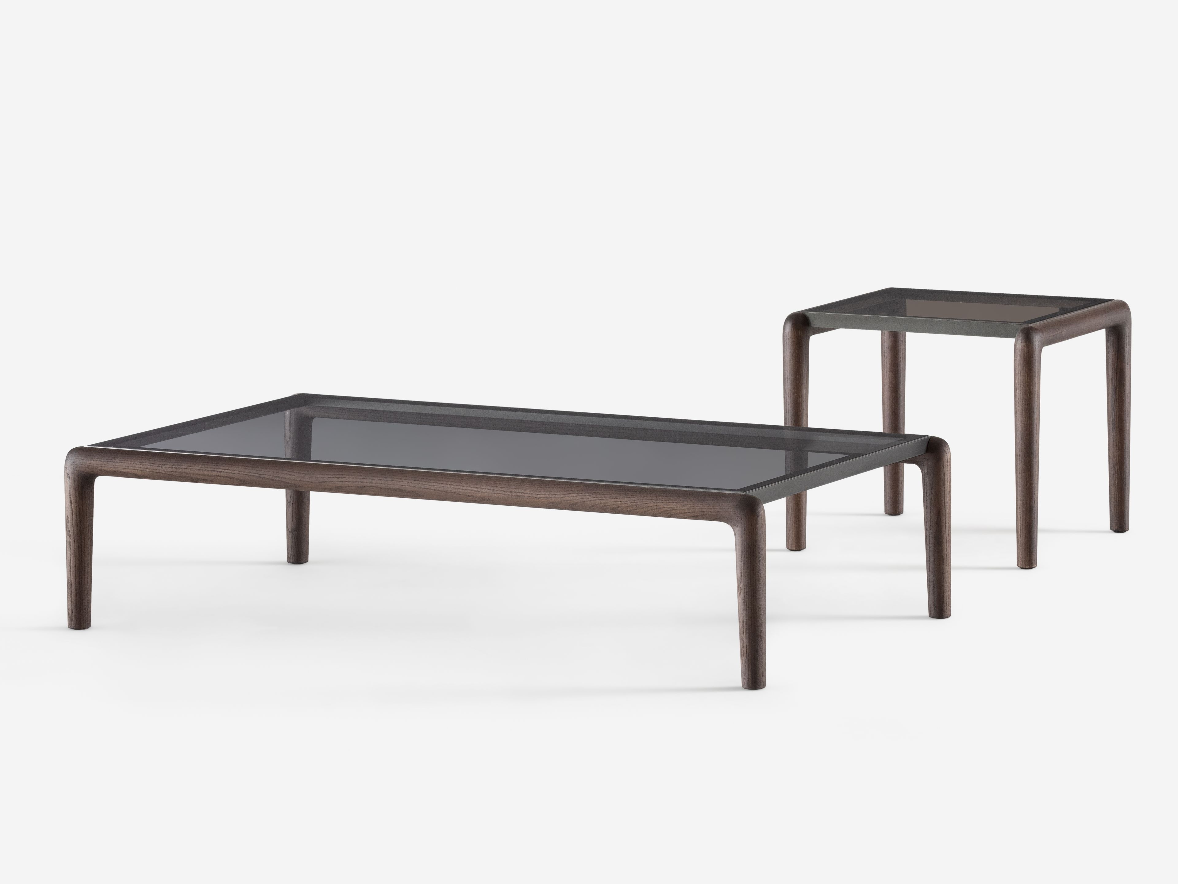 GAUDÍ Wood and glass side table By Flou | design Matteo Nunziati