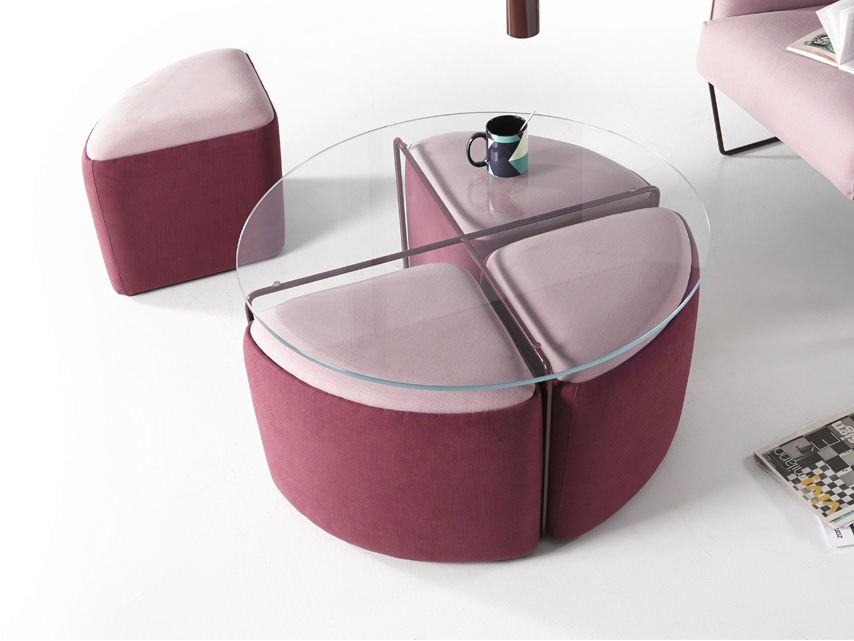 GEMMA | Glass and steel coffee table By Altinox