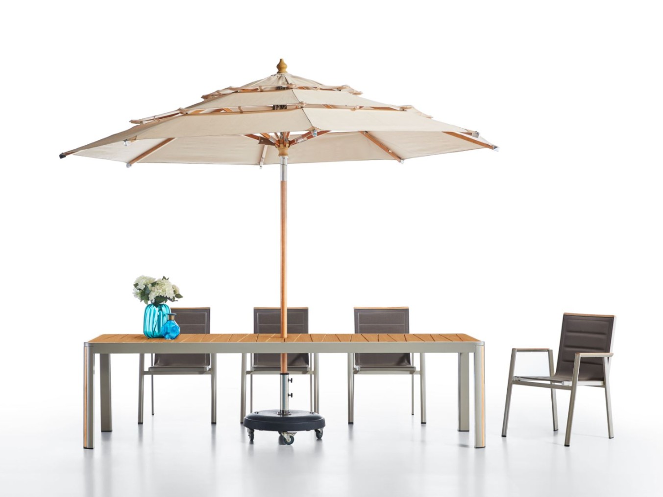 GENEVA - 203160 9 pcs outdoor dining set By HIGOLD
