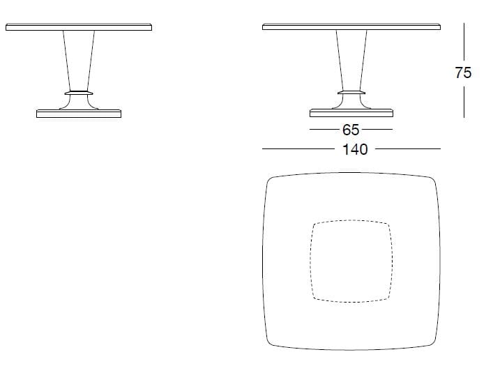 GEORGE | Square table Loveluxe - Regency Collection By Longhi
