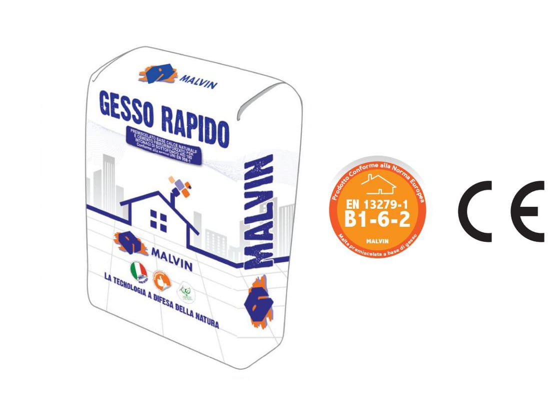 Fibre reinforced mortar GESSO RAPIDO By malvin