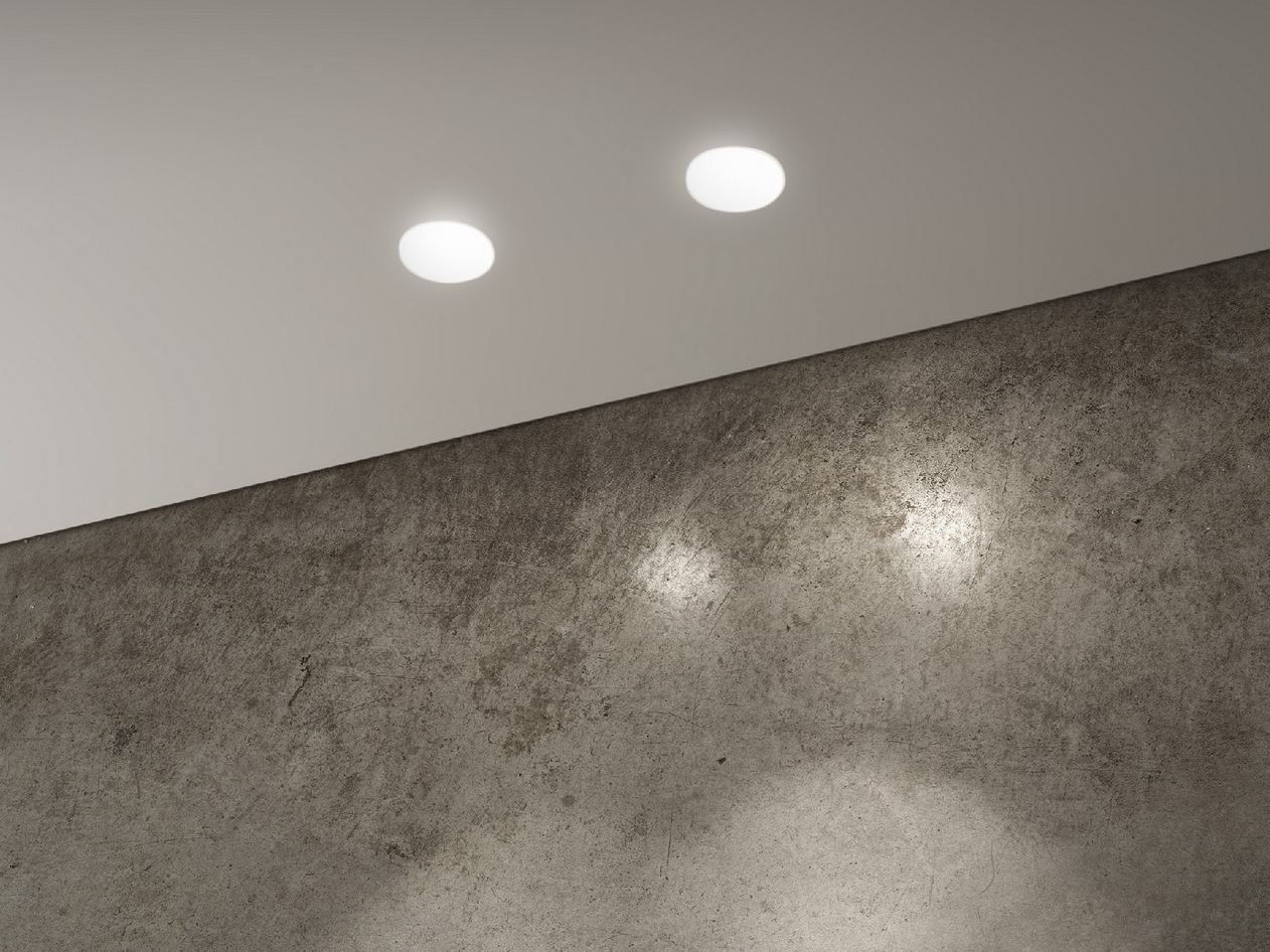 GHOST ROUND LED round ceiling plaster spotlight By Olev