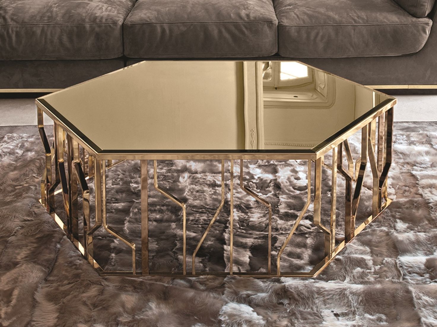 GINZA | Mirrored glass coffee table Loveluxe Collection By Longhi ...