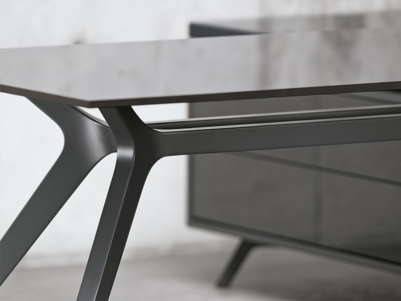 DR Sectional rectangular wood and glass office desk By FREZZA | design ...