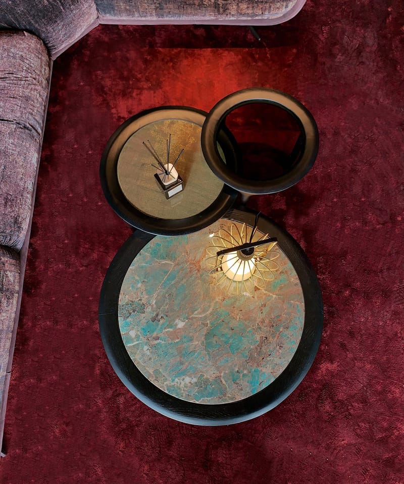 Round coffee table GODOT By Borzalino design Andrea Andretta