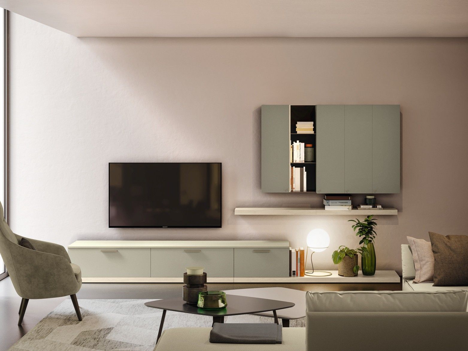 Wooden TV cabinet with doors GOLF L.108 Golf 2021 Collection By ...