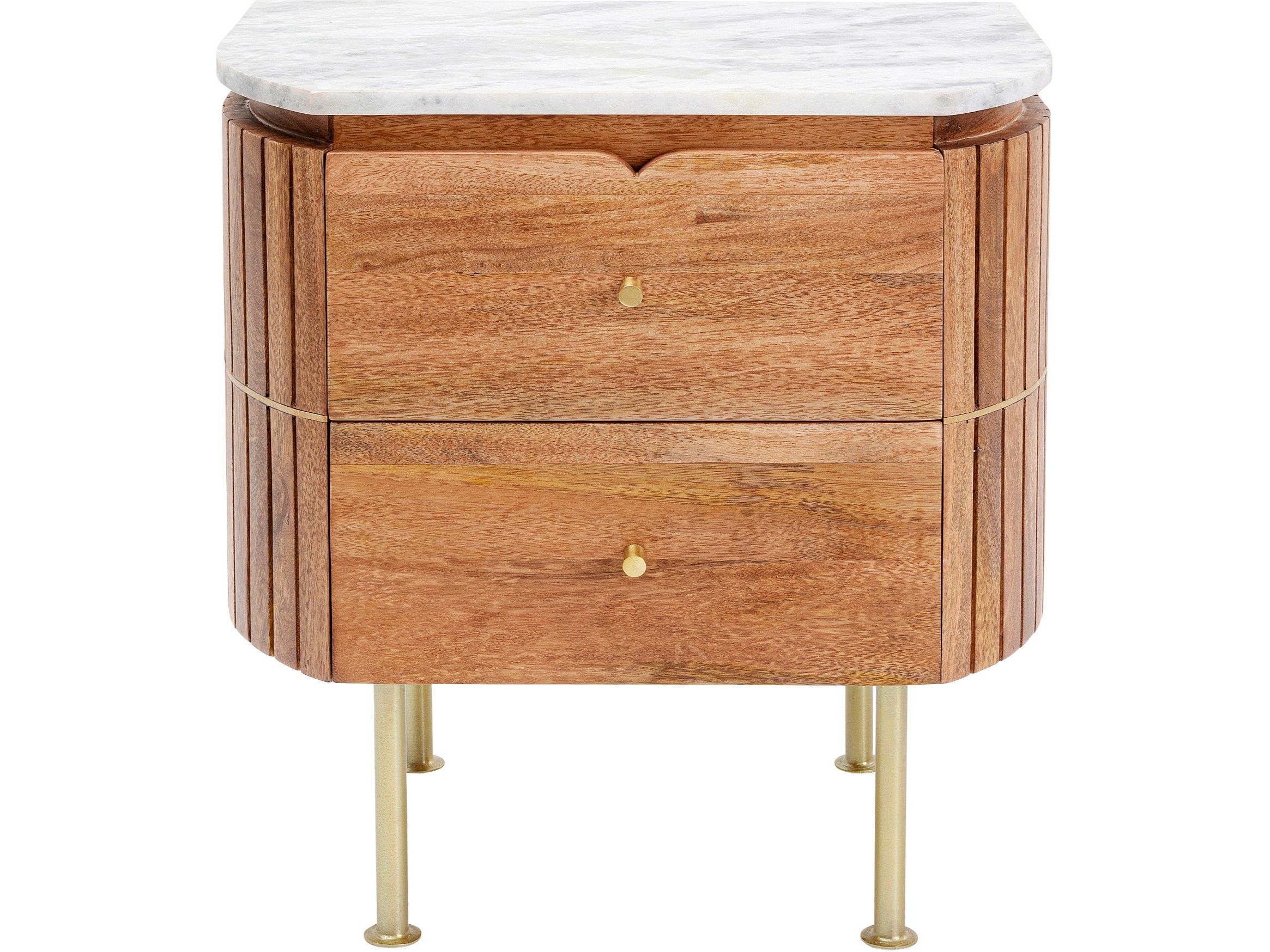 GRACE Solid wood bedside table with drawers By KARE Design