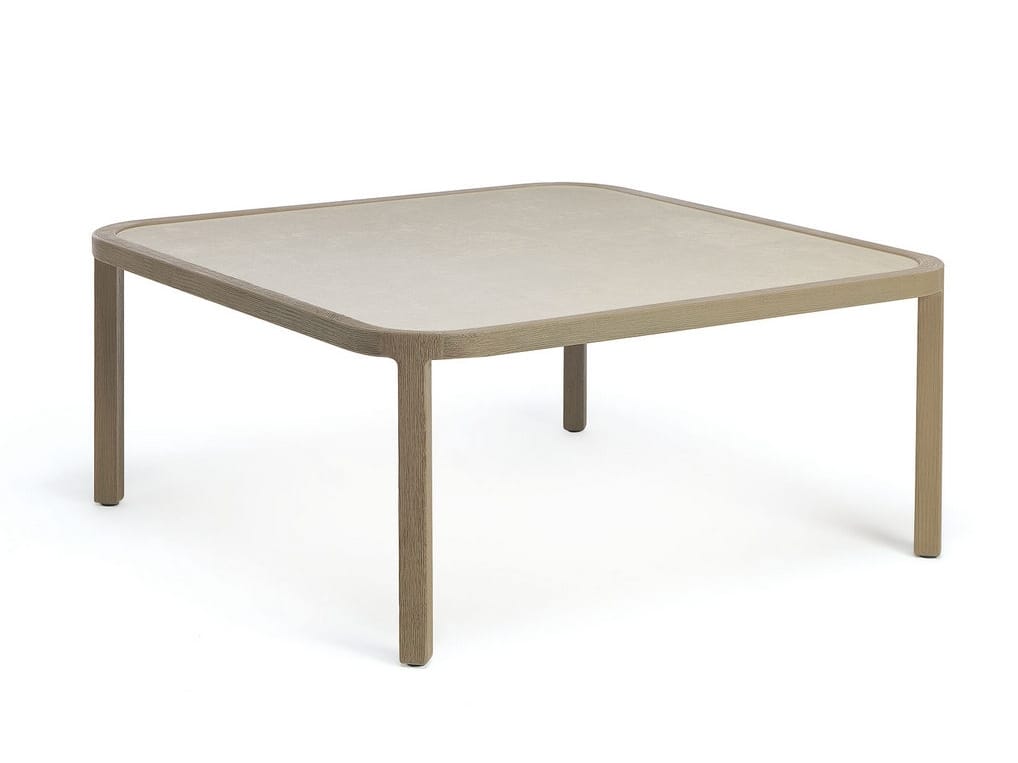 GRAND LIFE Square ceramic coffee table By Ethimo | design Christophe Pillet