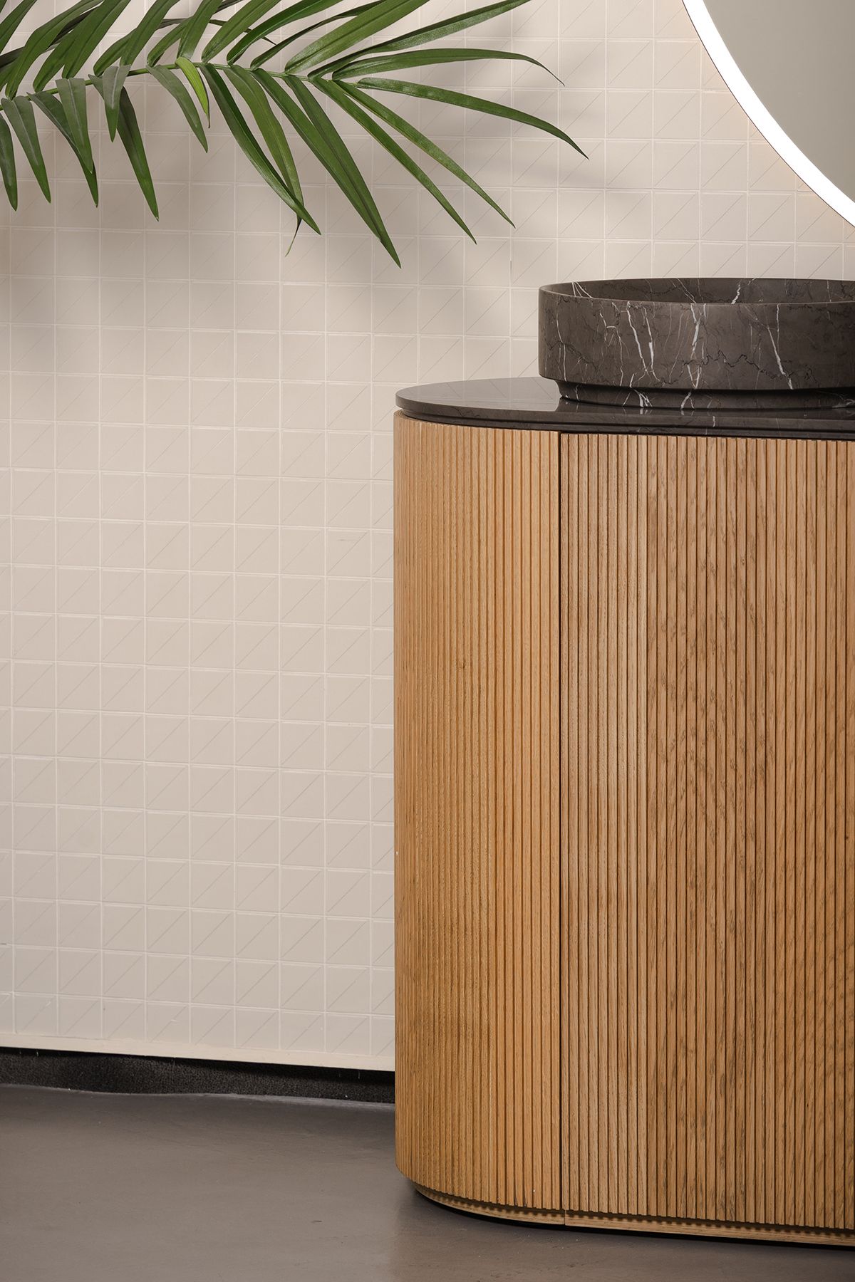 GRATE | Oak vanity unit By INBANI