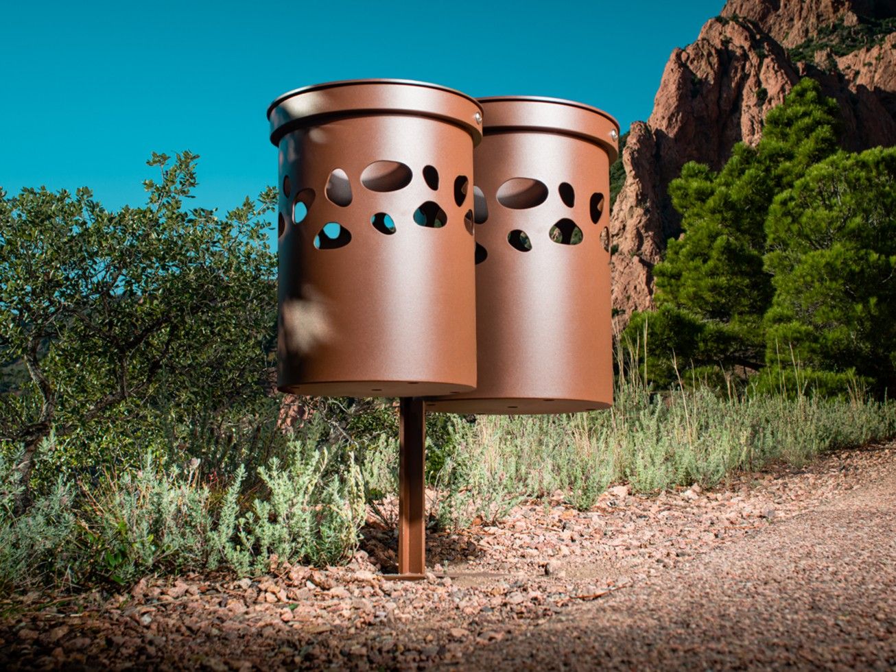 GREEN PALACIO II | Litter bin Steel litter bin By CYRIA | design Louis ...