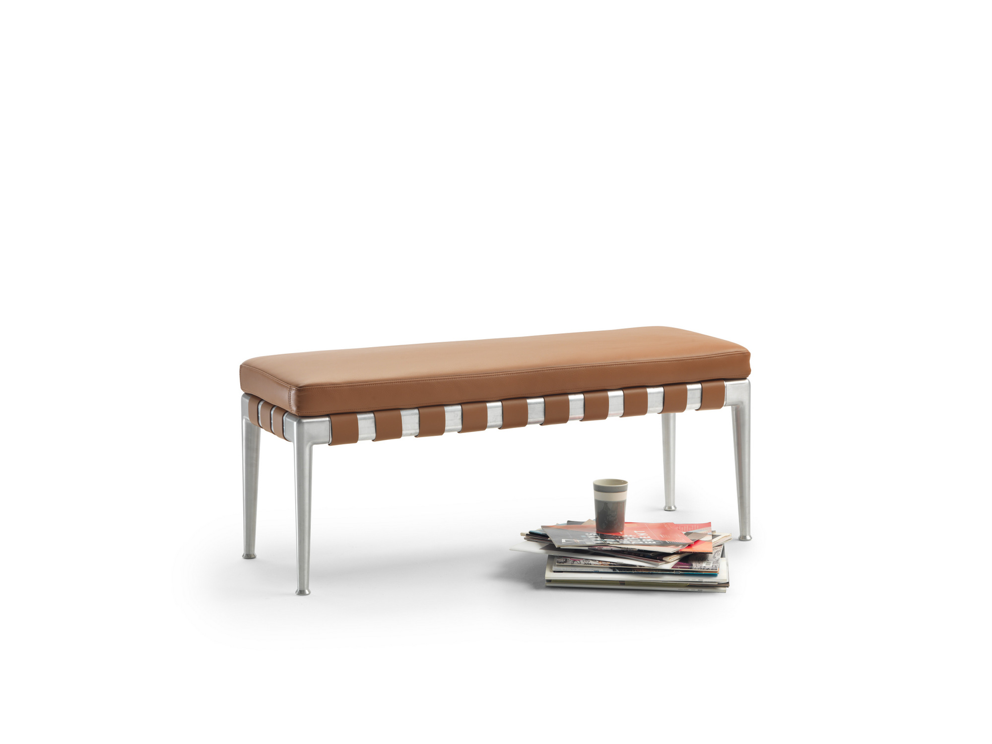 GREGORY Upholstered tanned leather bench By Flexform | design Antonio ...