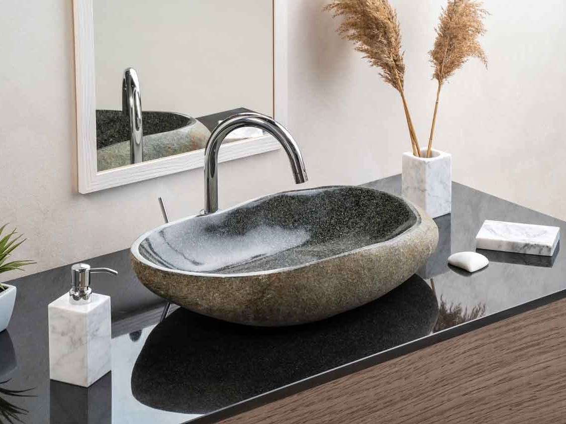 HALF STONE washbasin By Luxury Stone Italia