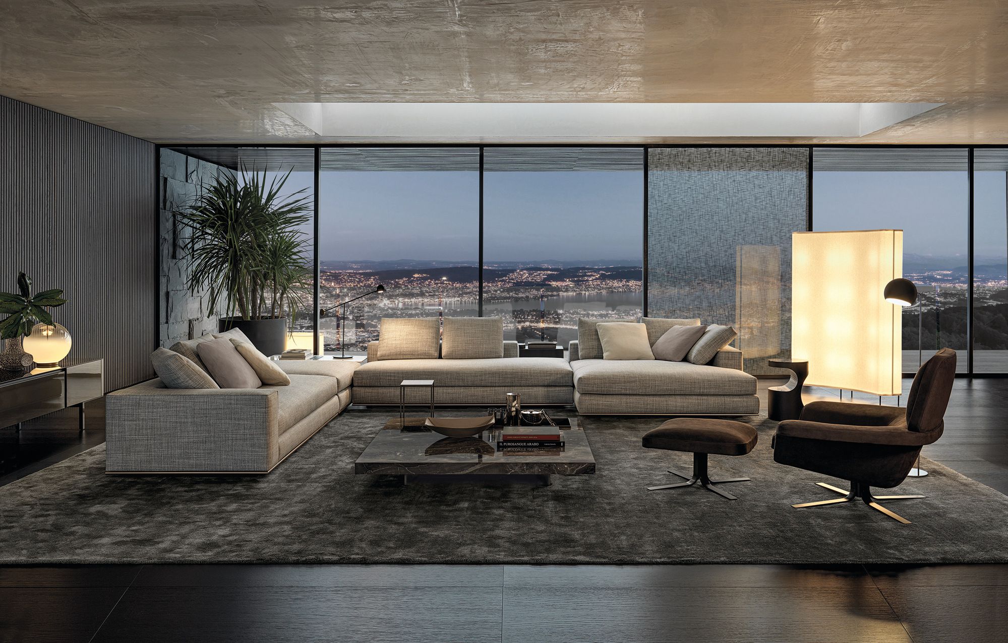 HAMILTON Sectional fabric sofa By Minotti | design Rodolfo Dordoni