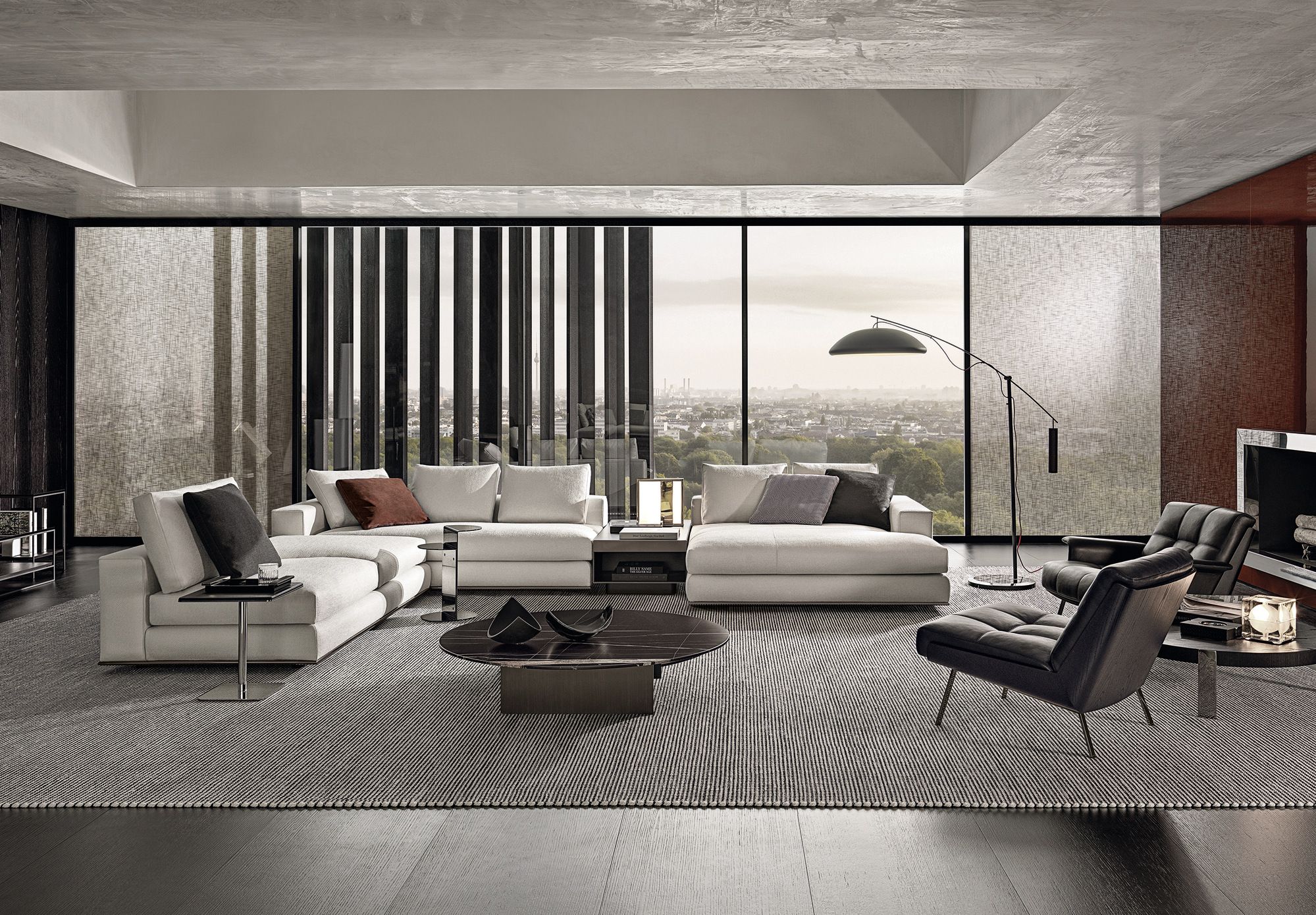 HAMILTON Sectional fabric sofa By Minotti | design Rodolfo Dordoni