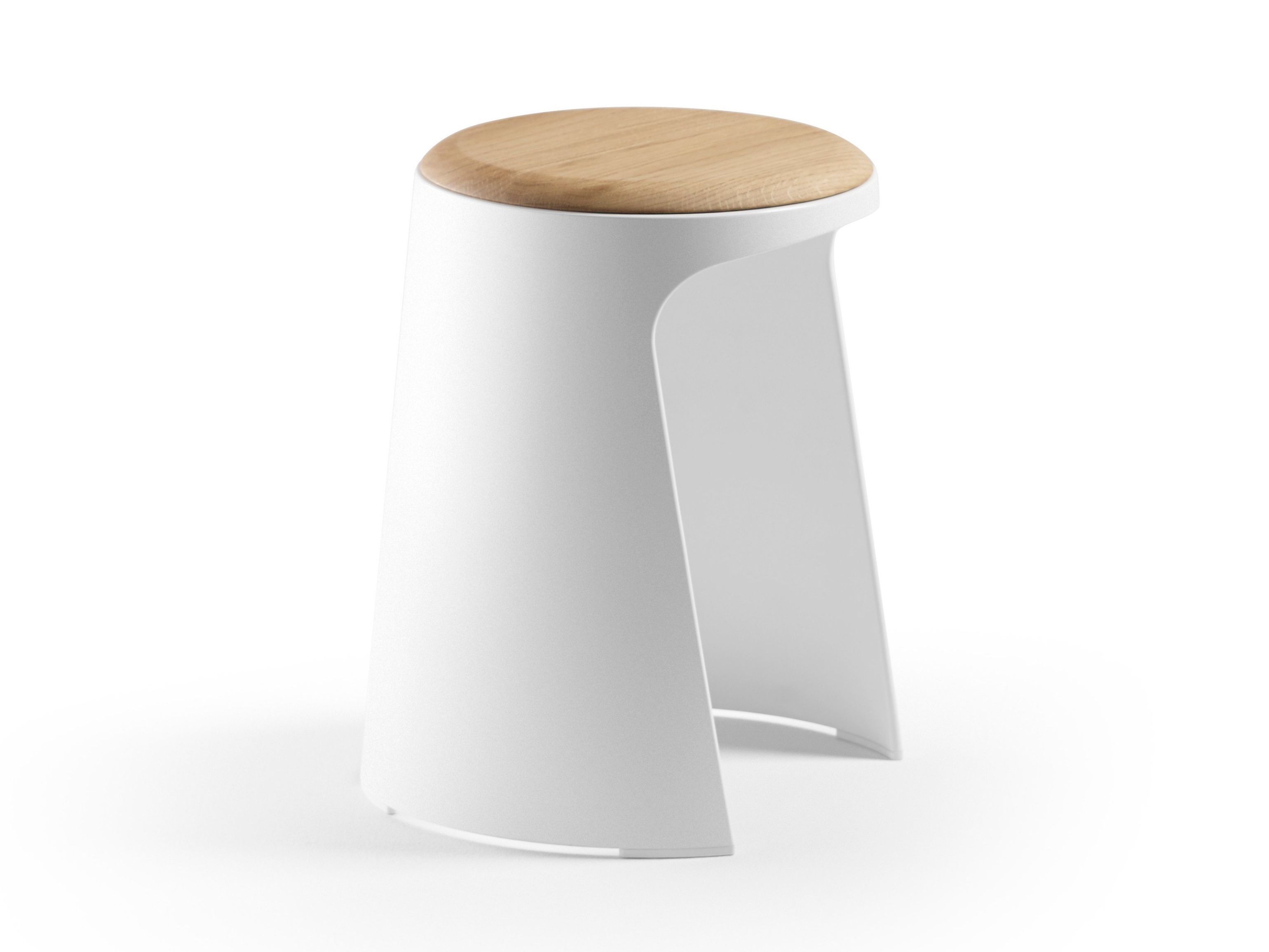 HANDY | Stackable stool Polypropylene stool with wooden seat By Sellex ...