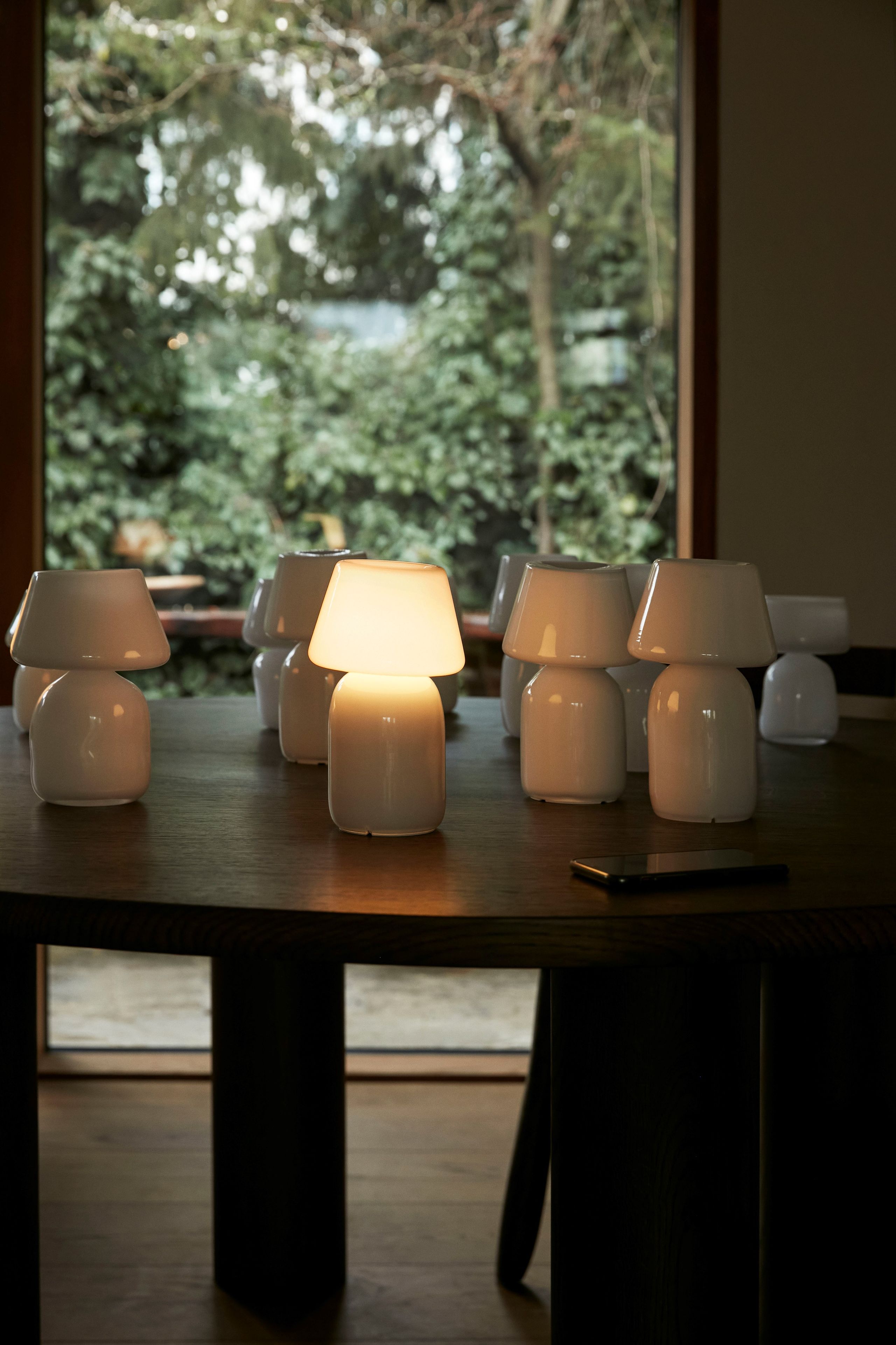 LED cordless blown glass table lamp HAY - APOLLO By In Stock