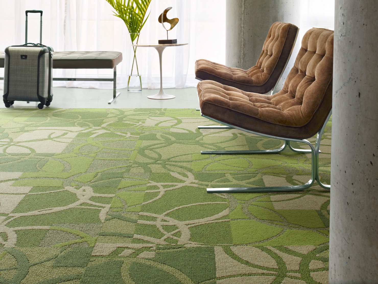 HEAD OVER HEALS | Carpeting with geometric shapes By Interface®