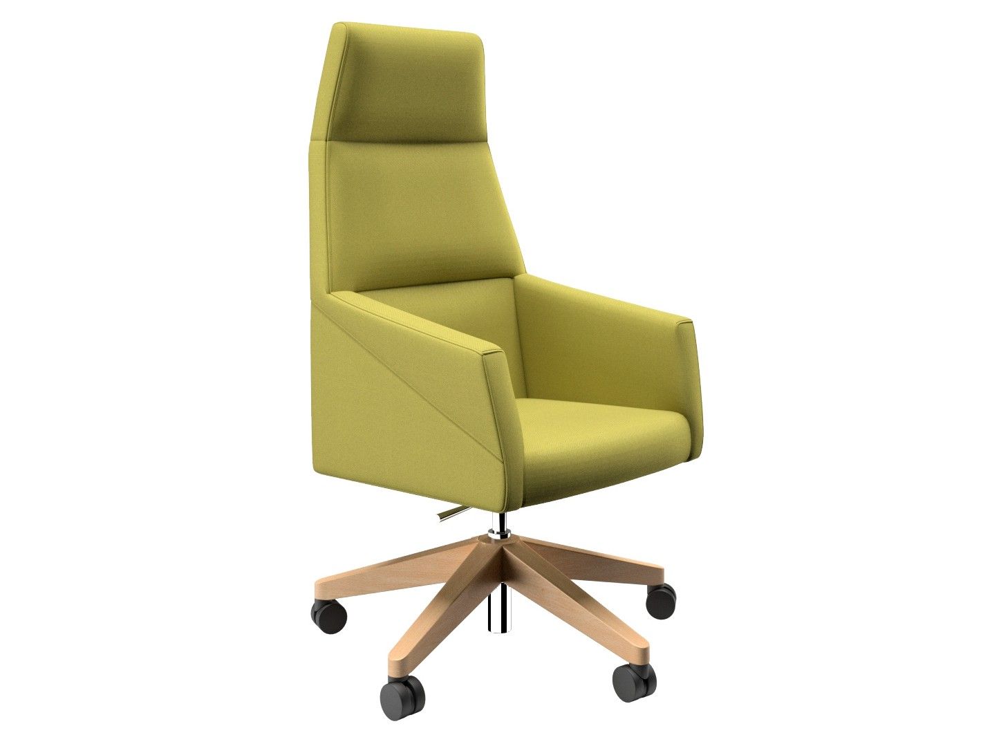 RAY Fabric executive chair with wooden base By Ofifran | design Dorigo ...