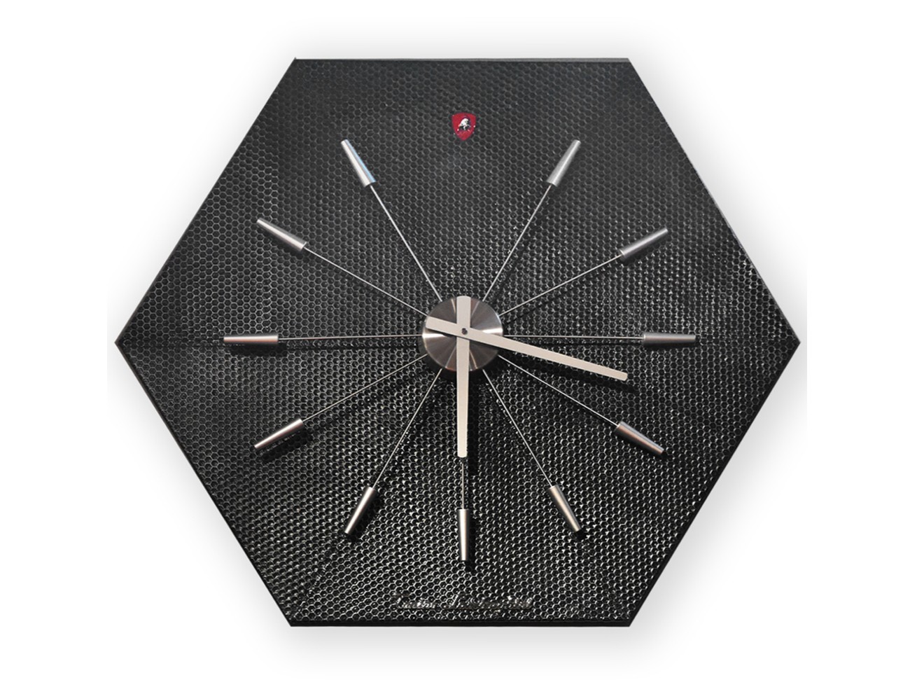 HEXAGON DIAMANTE | Clock Wall-mounted leather clock By Tonino ...