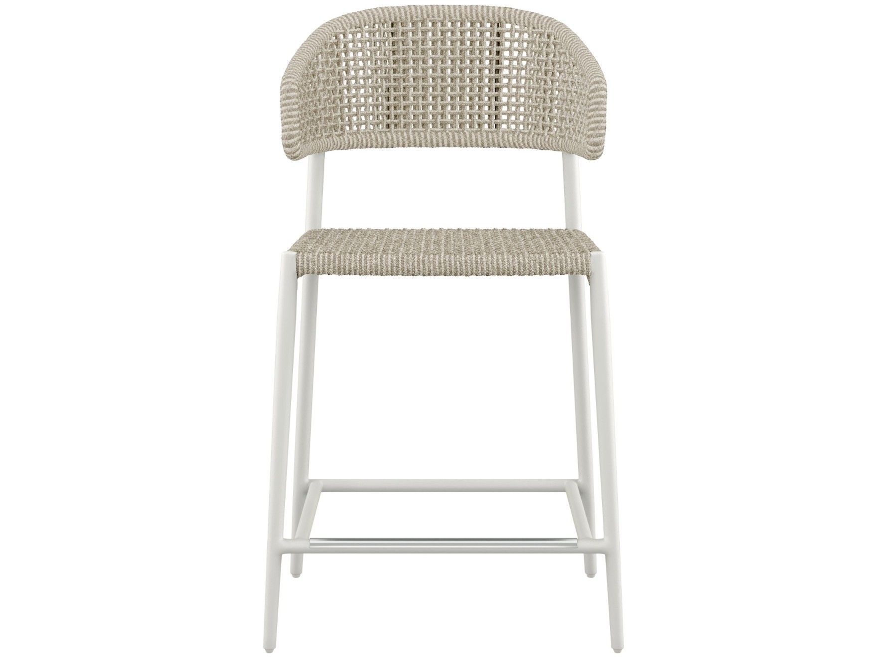 RONDO High aluminium stool with back with footrest By JANUS et Cie