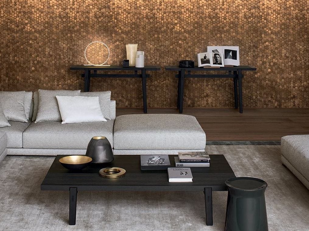 Low rectangular wood veneer coffee table HOME HOTEL | Rectangular ...