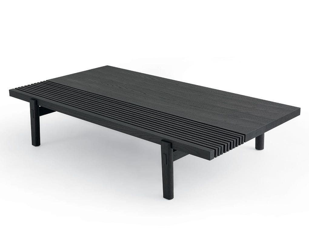 Low rectangular wood veneer coffee table HOME HOTEL | Rectangular ...