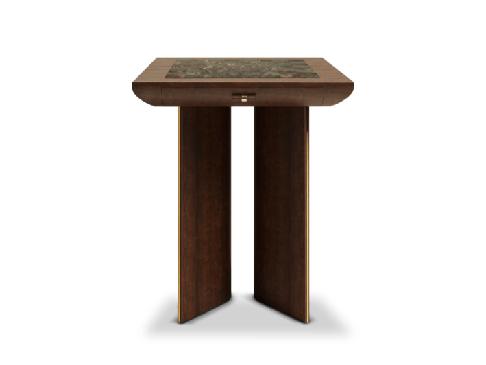Square walnut chess table HOWARD By Wood Tailors Club
