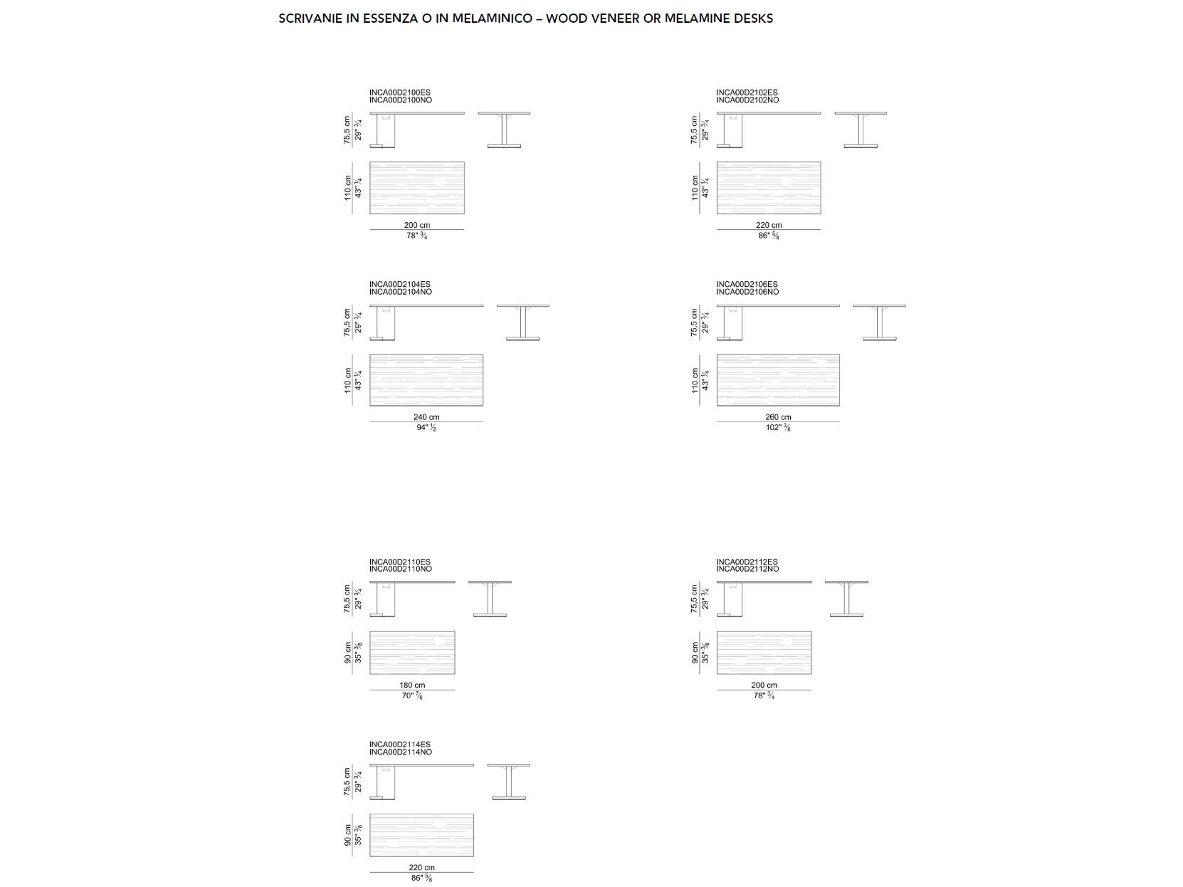 INCA Office desk By i 4 Mariani