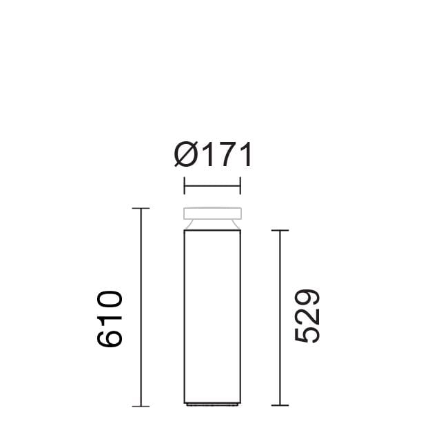 IWAY SUPER COMFORT ROUND LED extruded aluminium bollard light By ...