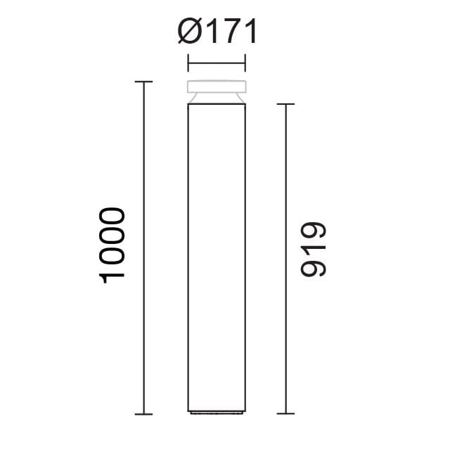 IWAY SUPER COMFORT ROUND LED extruded aluminium bollard light By ...