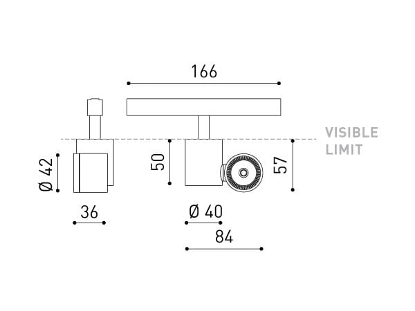 iO 48V LED aluminium track-Light By Arkoslight | design Rubén Saldaña