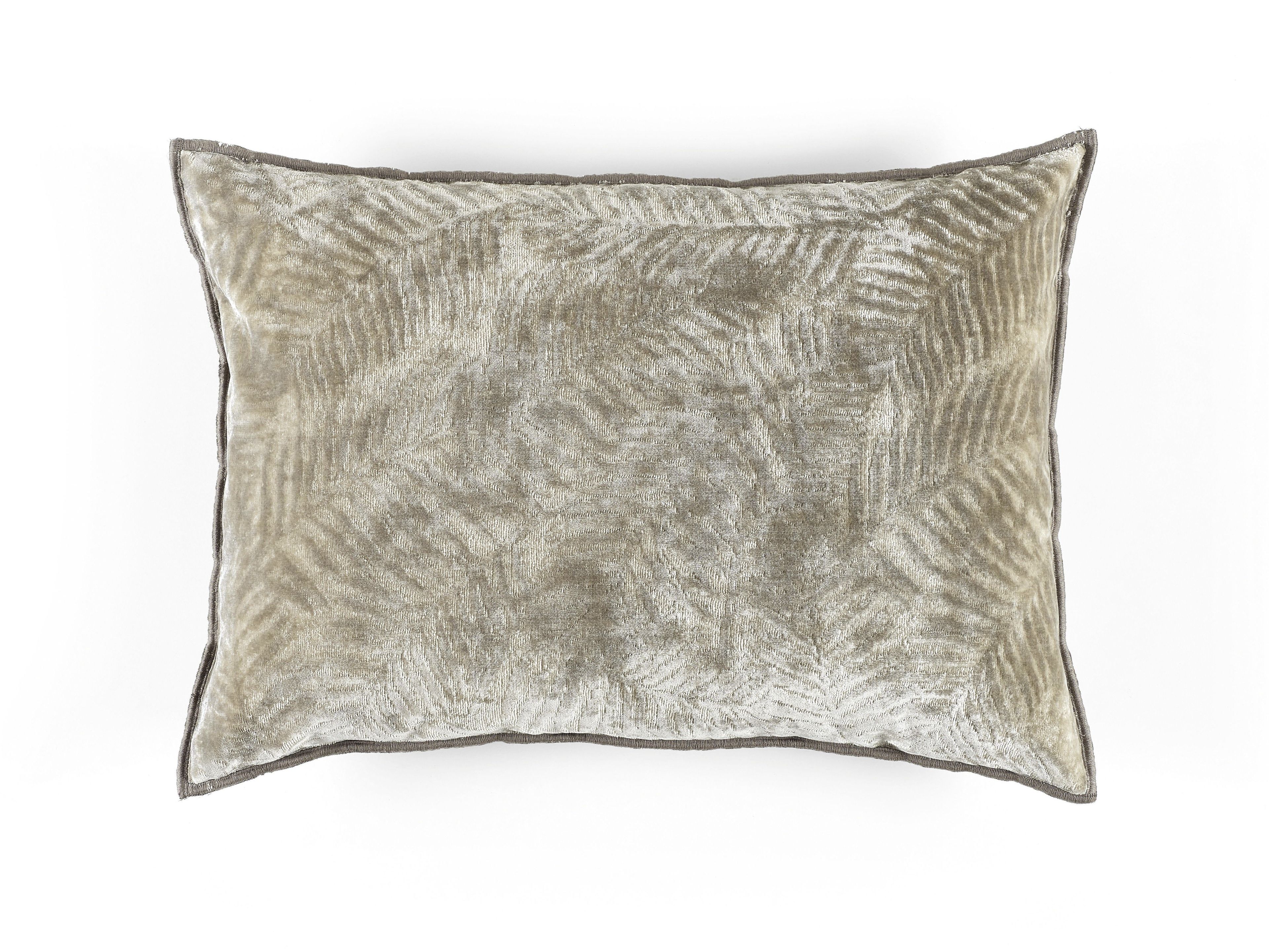 Rectangular velvet cushion with floral pattern IBIZA By Élitis