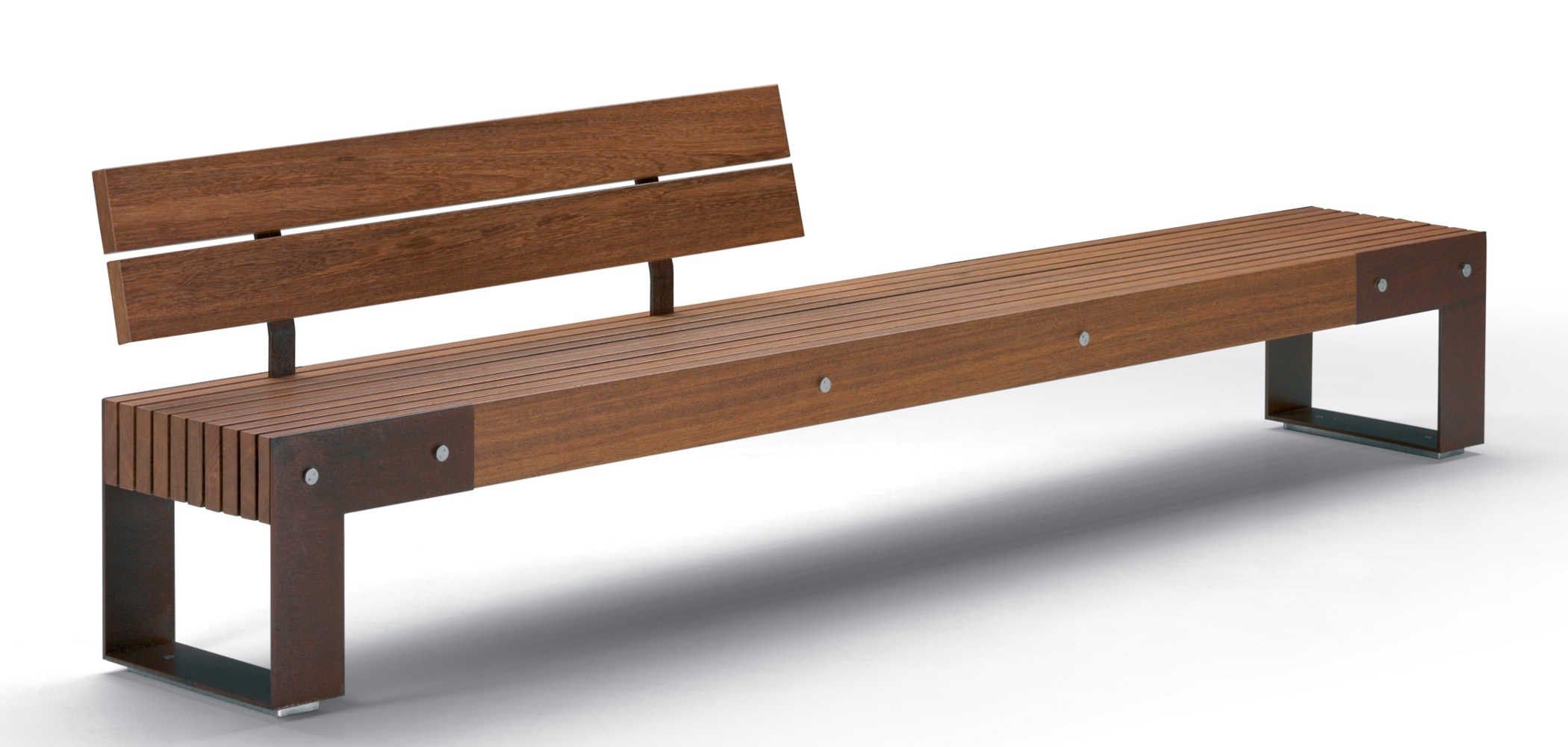 IDEAS L | Bench with back By Metalco design Alfredo Tasca