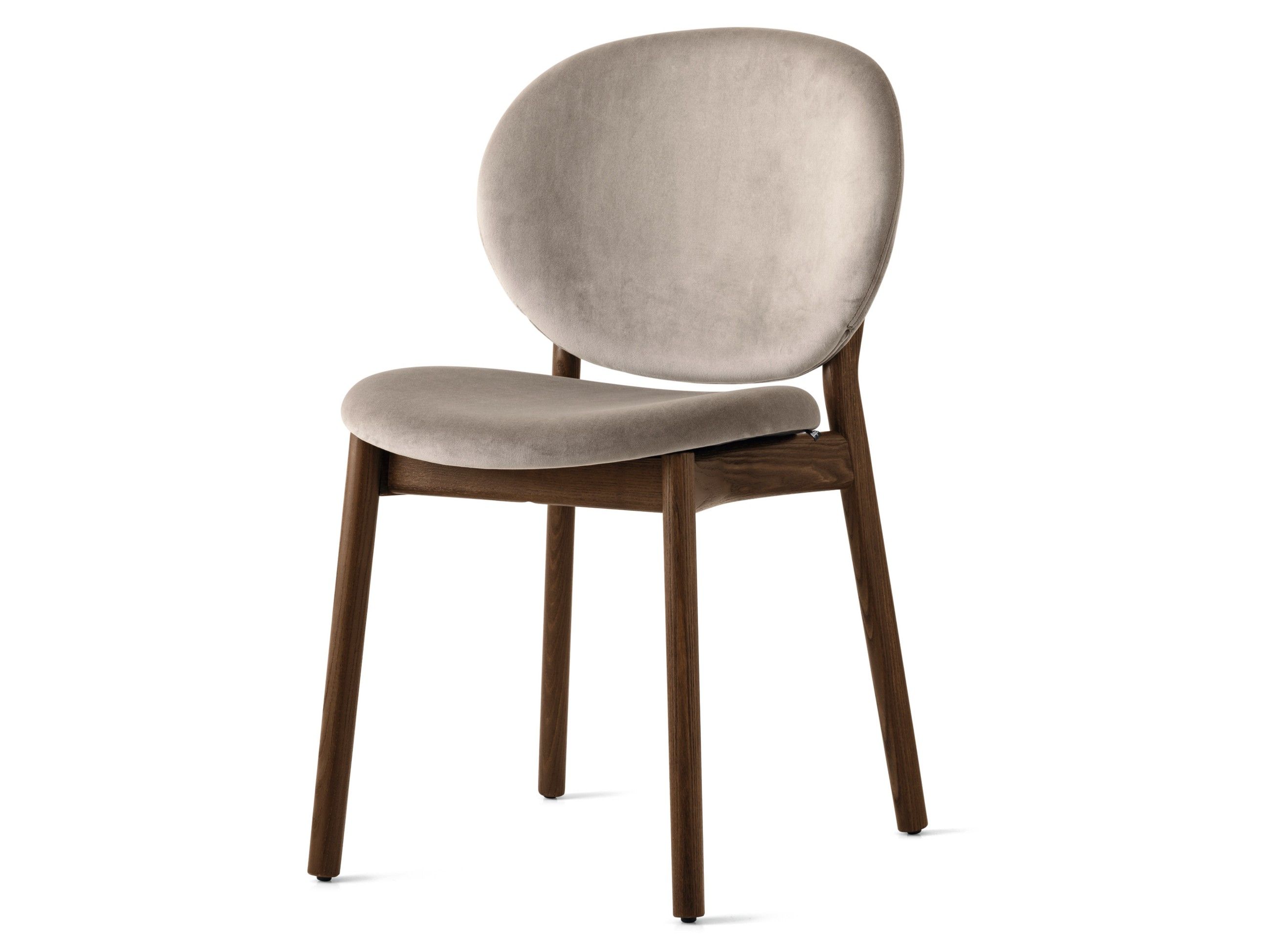 INES Upholstered fabric chair with wooden structure By Calligaris ...
