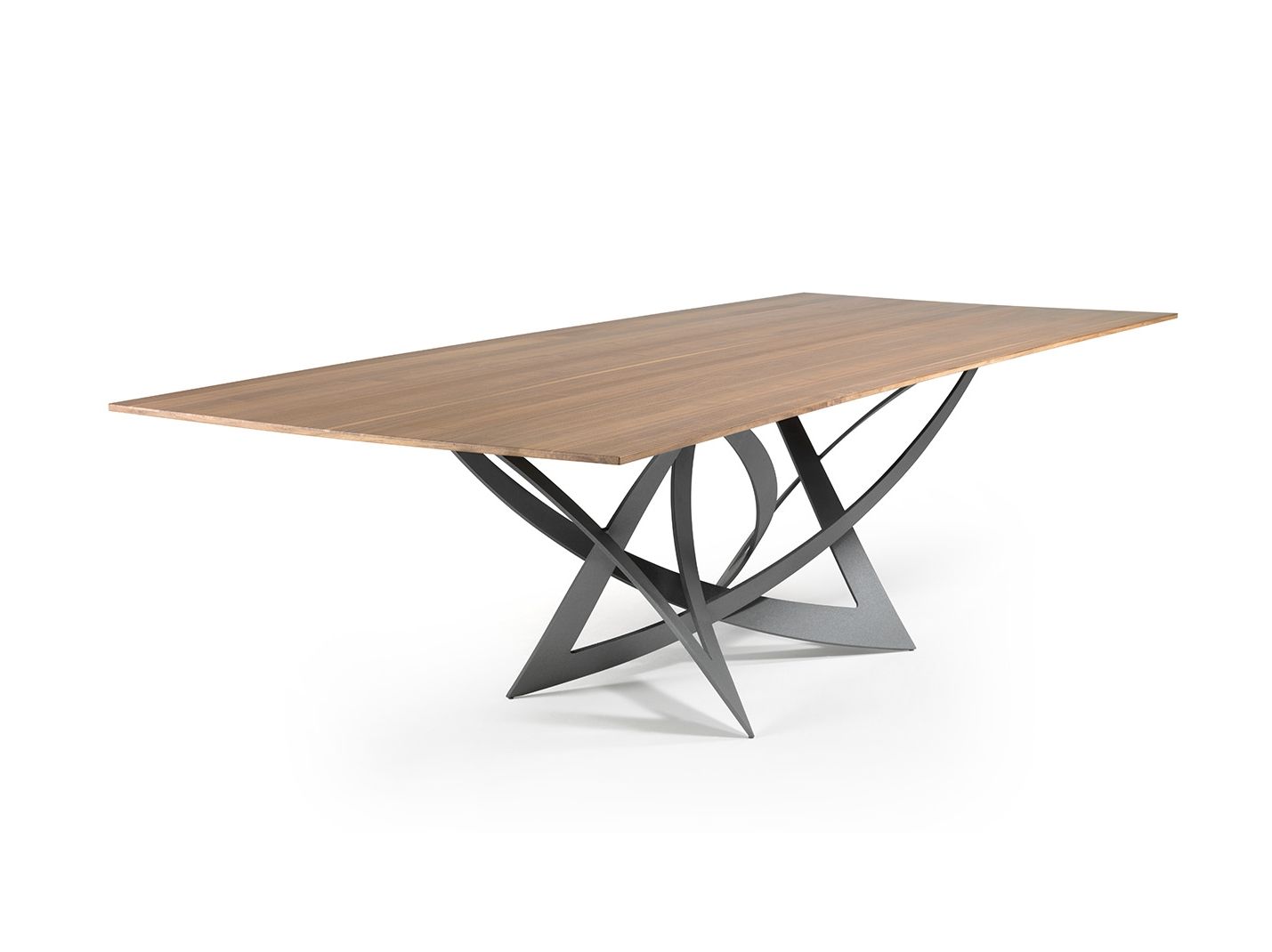 INFINITO Rectangular stainless steel and wood dining table By Reflex ...