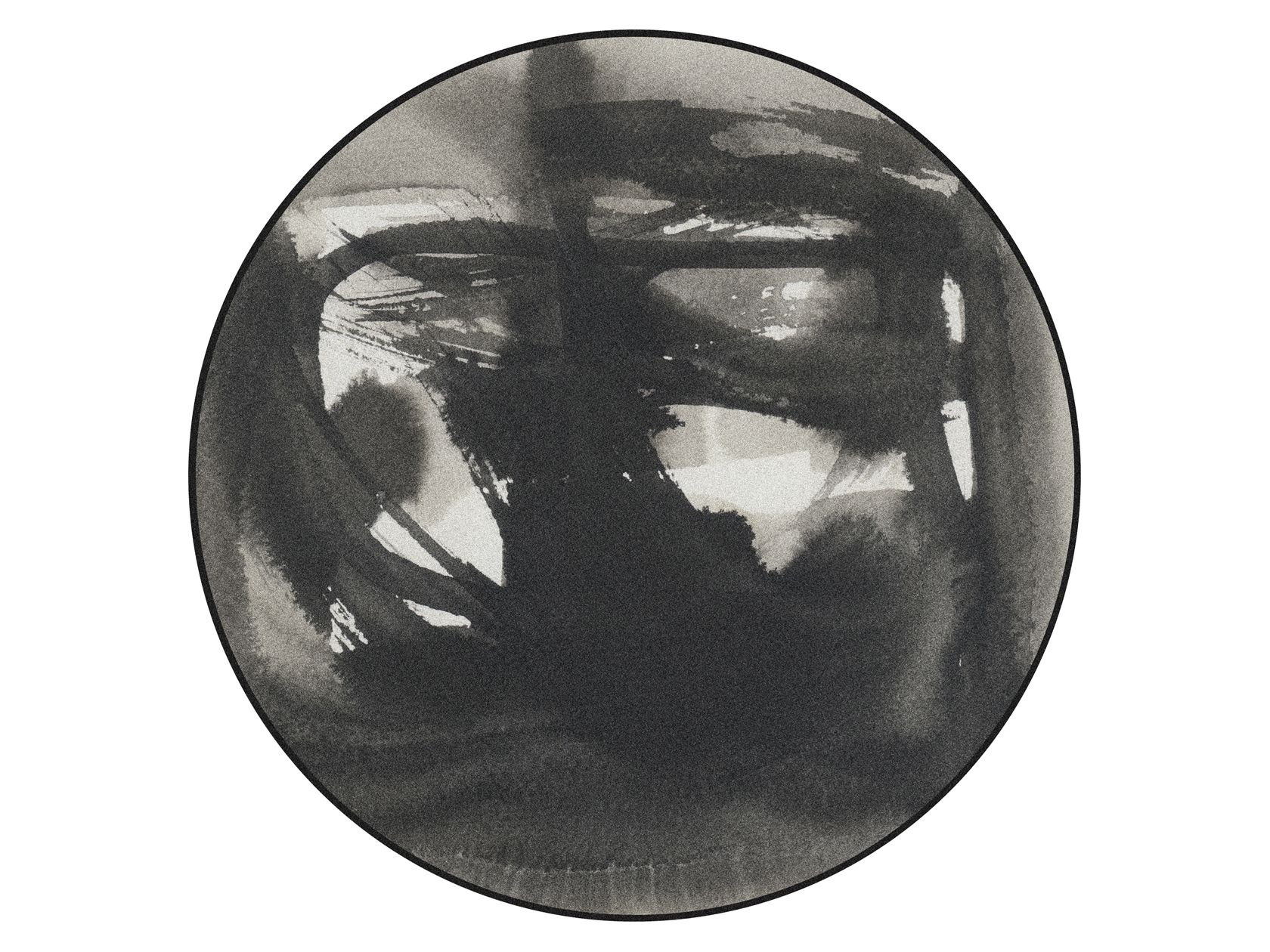 Round polyamide rug INK FLOW #1 Paper and Stone Collection By Mineheart ...