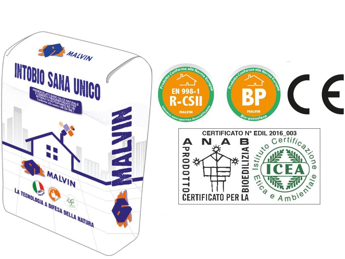 INTOBIO SANA UNICO Natürlicher und Öko-Putz By Malvin