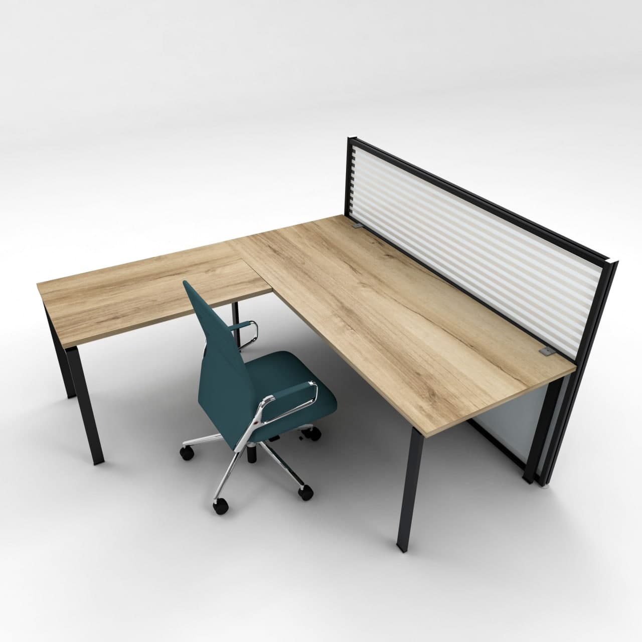 INUNO Methacrylate and aluminium desktop partition By STUDIO T