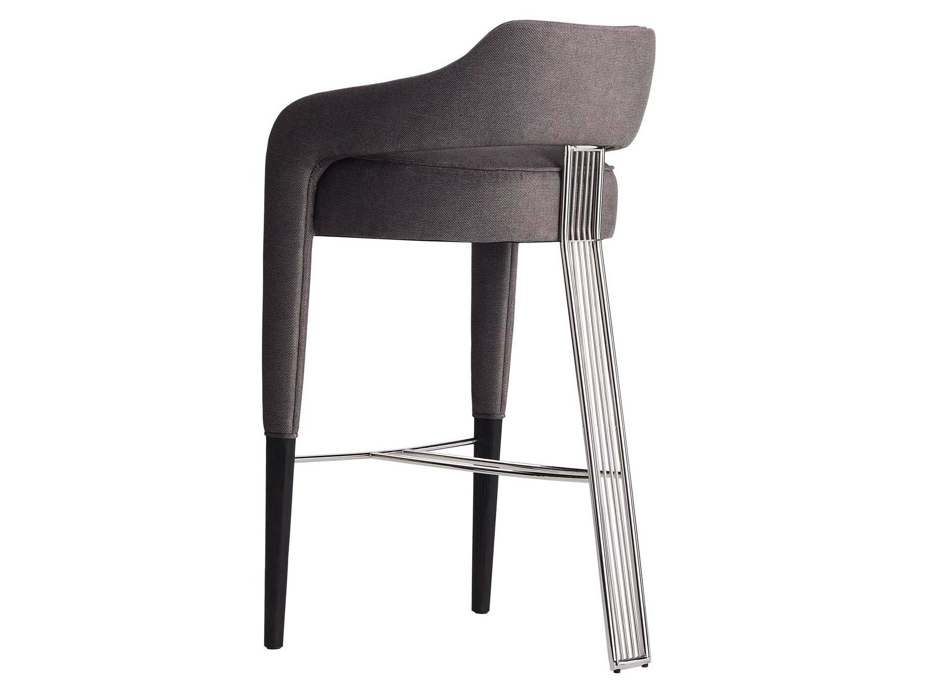 INVICTA II | Stool with armrests High fabric stool with armrests and ...