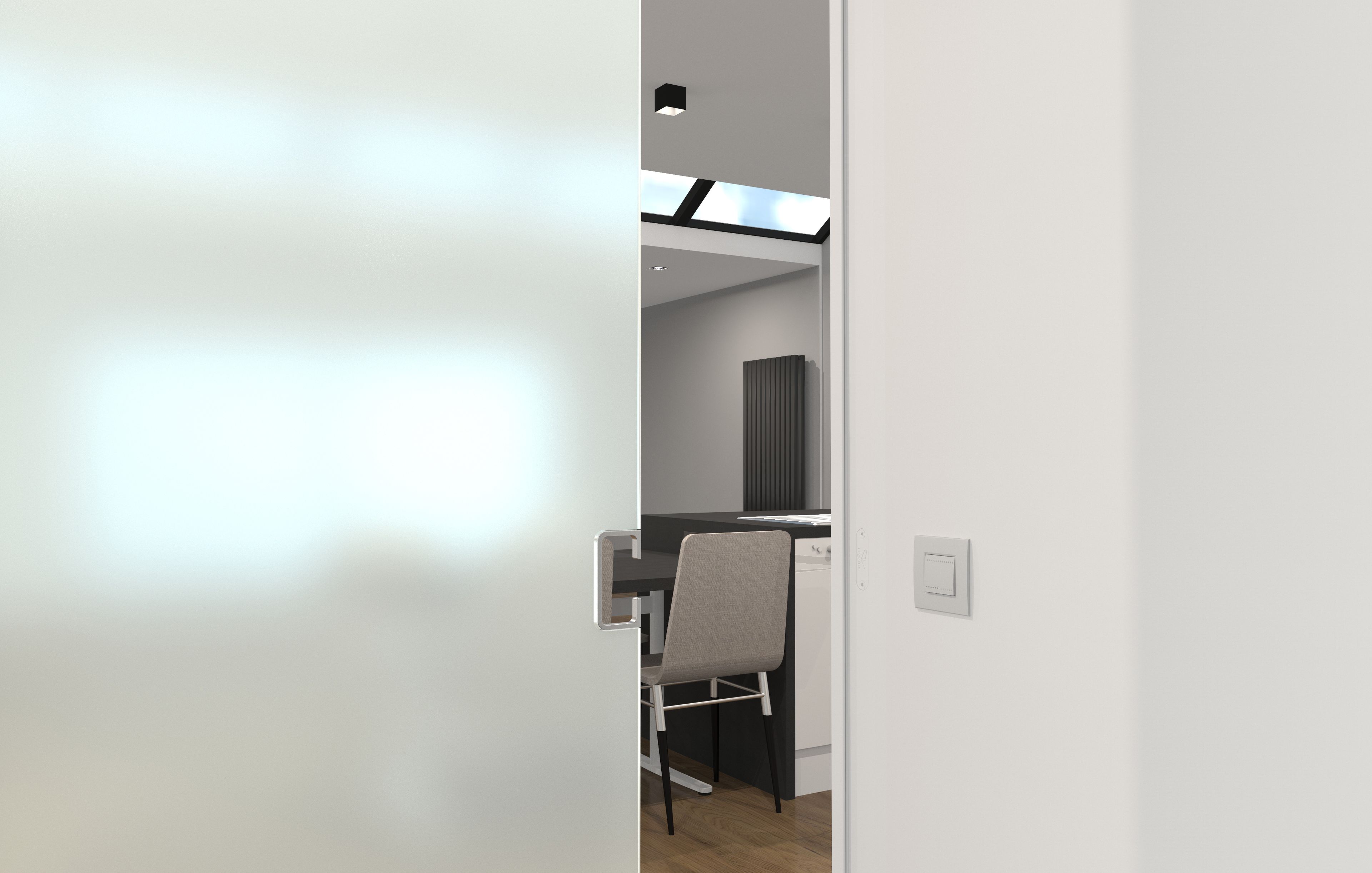 Telaio invisibile per porte scorrevoli in vetro ARGENTA® INVISIDOOR ...