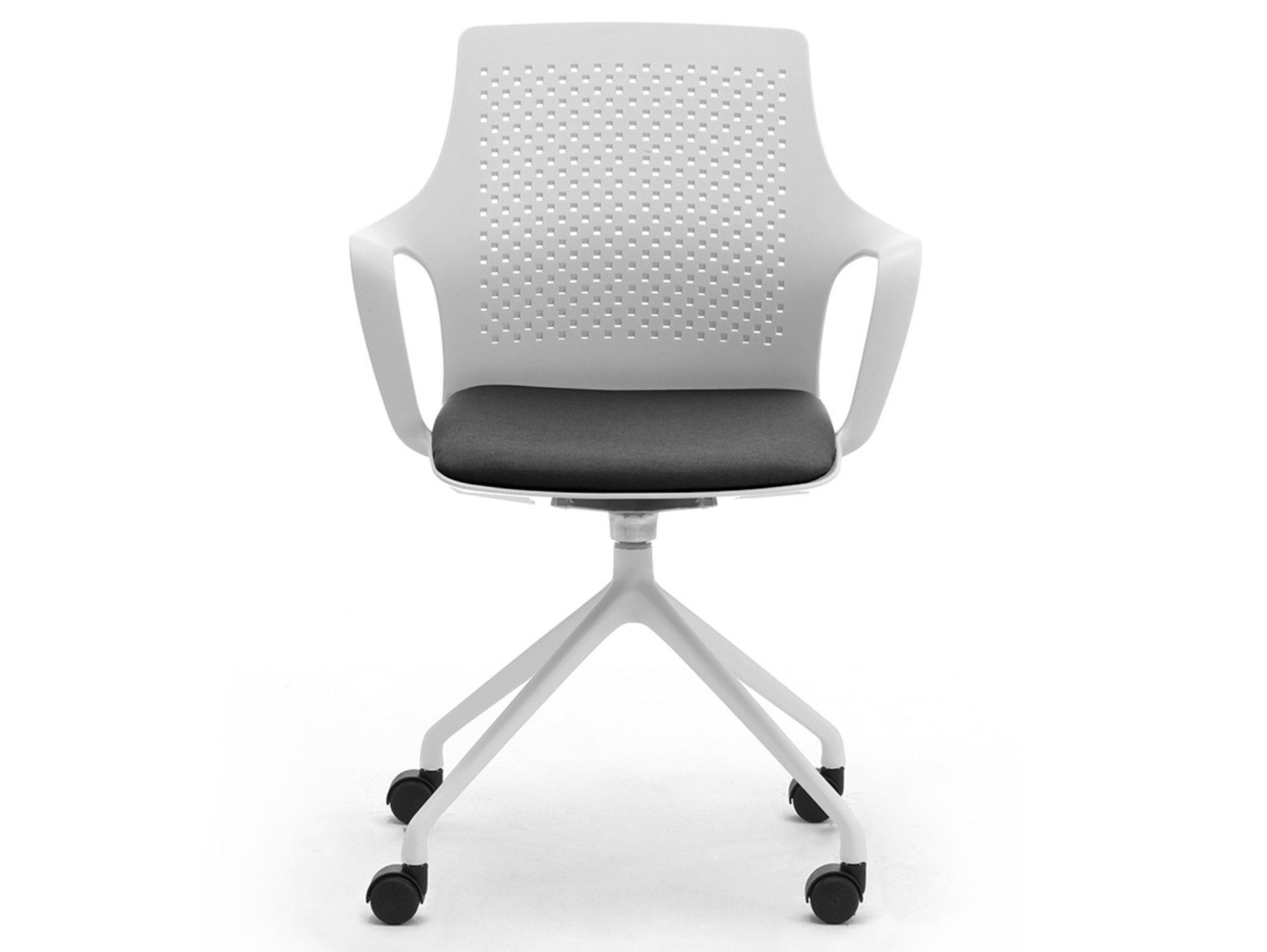 IPA Swivel polypropylene office chair with armrests By Leyform