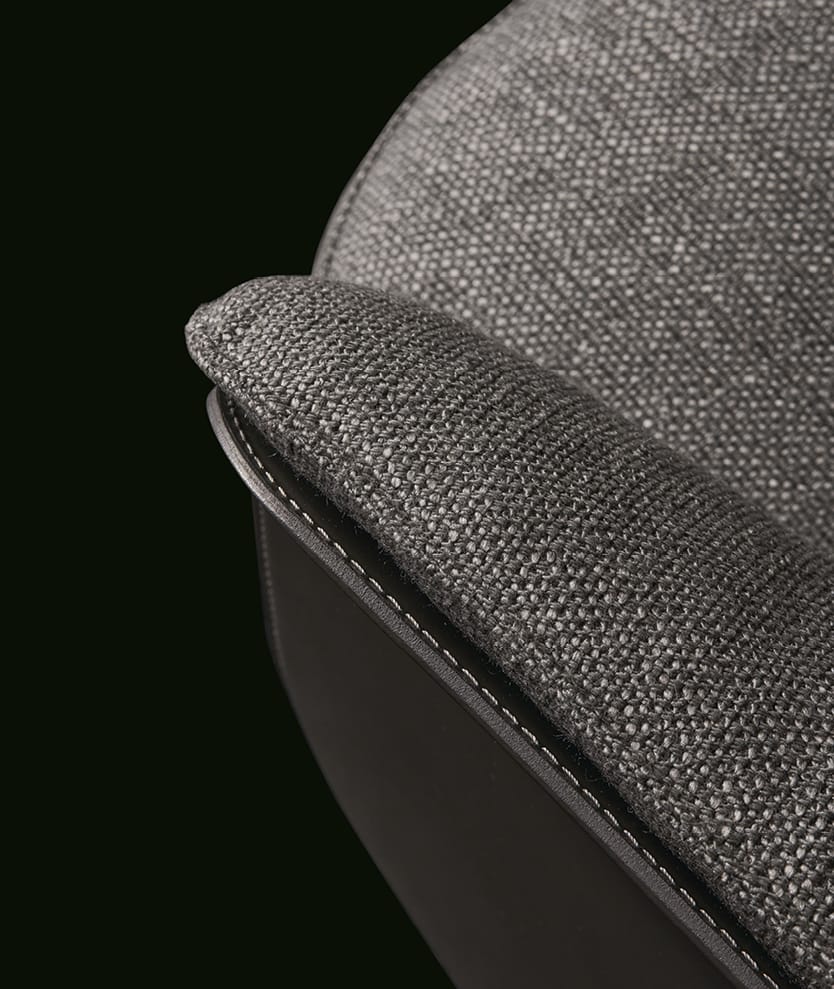 KAORI Fabric armchair with armrests By Poliform | design Jean-Marie Massaud