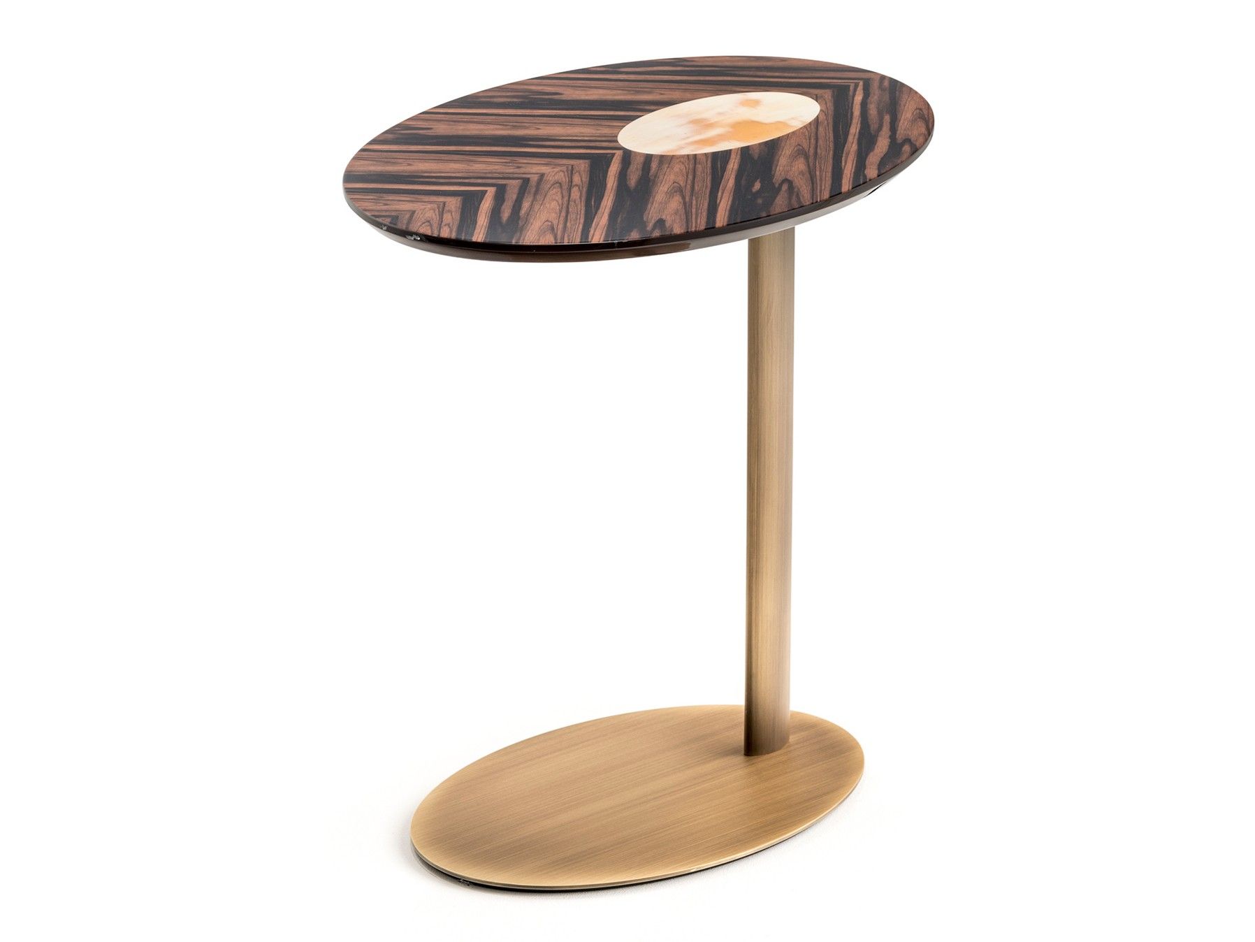 ELECTRA Oval ebony coffee table By ARCAHORN | design Filippo Dini