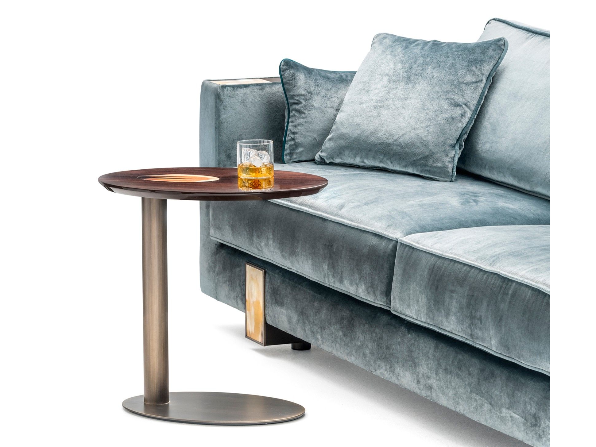 ELECTRA Oval ebony coffee table By ARCAHORN | design Filippo Dini