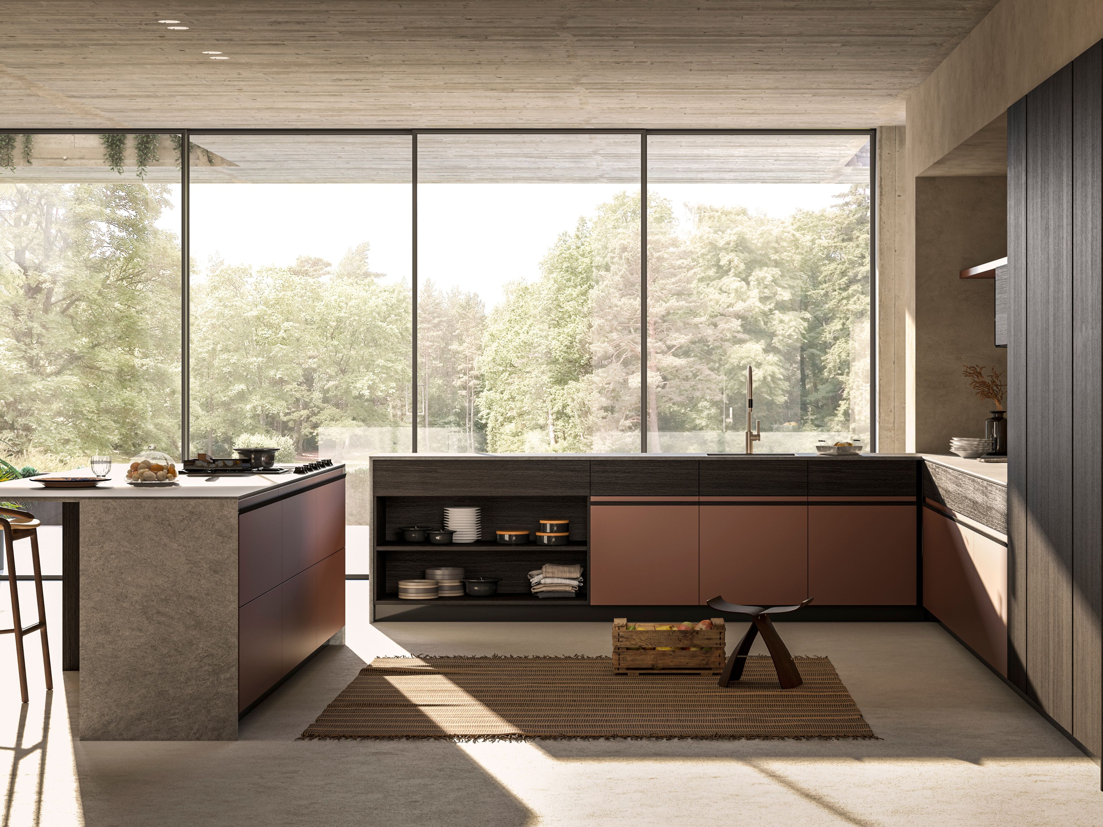 ESSENCE | Kitchen with peninsula Essence Collection By TONCELLI